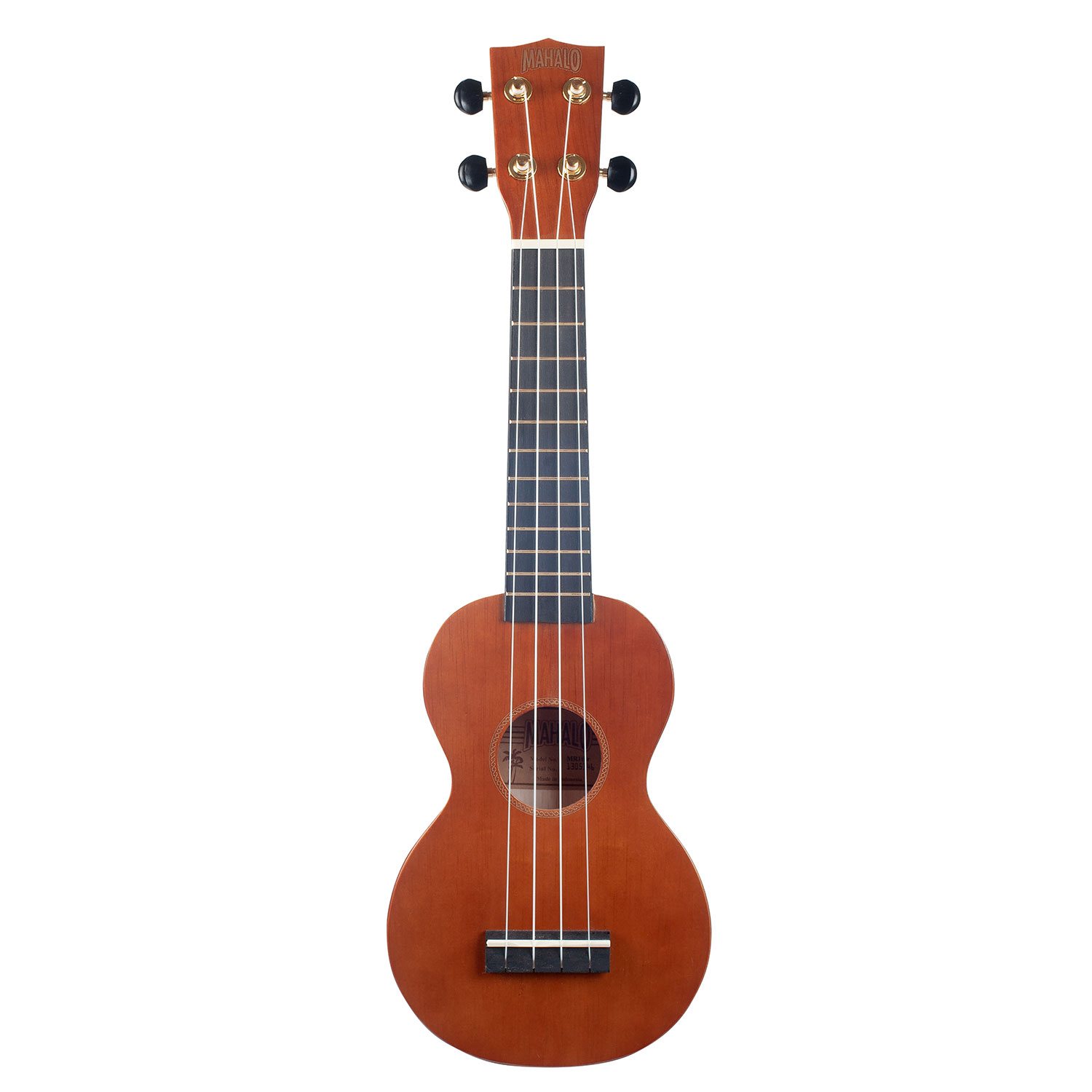 Mahalo MR1TBR Rainbow Series Soprano Ukulele, Transparent Brown ...