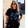 Butterfly T Shirts for Women Short Sleeve Cotton Crewneck T-Shirt ...