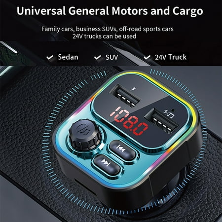 SUWHWEA MP3 Player，C16 Multi-function Car Charger Car MP3 Bluetooth ...