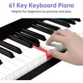 TERENCE 61-Key Keyboard Piano with MIDI, Bluetooth, 1800mAh Battery ...