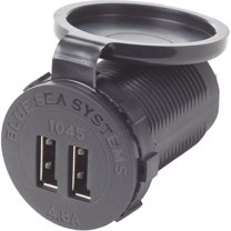 Blue Sea Systems 1045 Fast Charge 4.8A Dual USB Charger Socket Mount ...