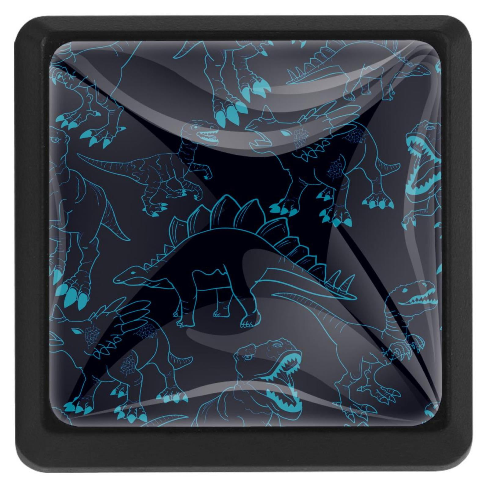 3 Pack Dinosaur Square Cabinet Door Knobs Decor for Cupboard Dressing ...