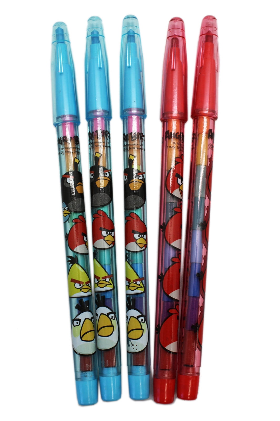 Angry Birds Colored Stacking Cartridge Crayon/Pencil Set (5pc ...