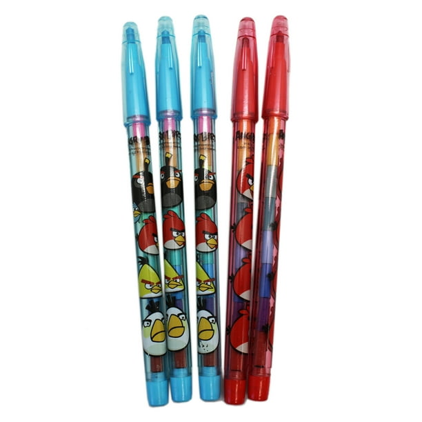 Angry Birds Colored Stacking Cartridge Crayon/Pencil Set (5pc ...