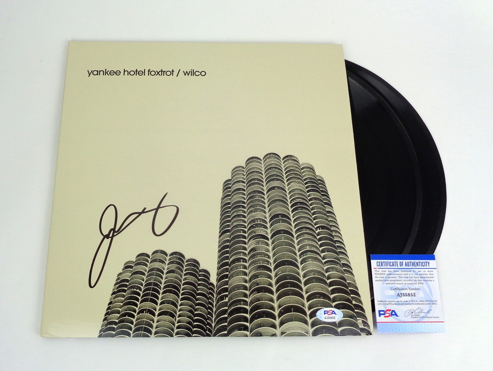 Jeff Tweedy Wilco Signed Yankee Hotel Foxtrot Vinyl Record Album PSA ...
