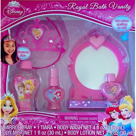 Disney Princess Royal Bath Vanity 5 Pc Includes Dress-up Tiara ...