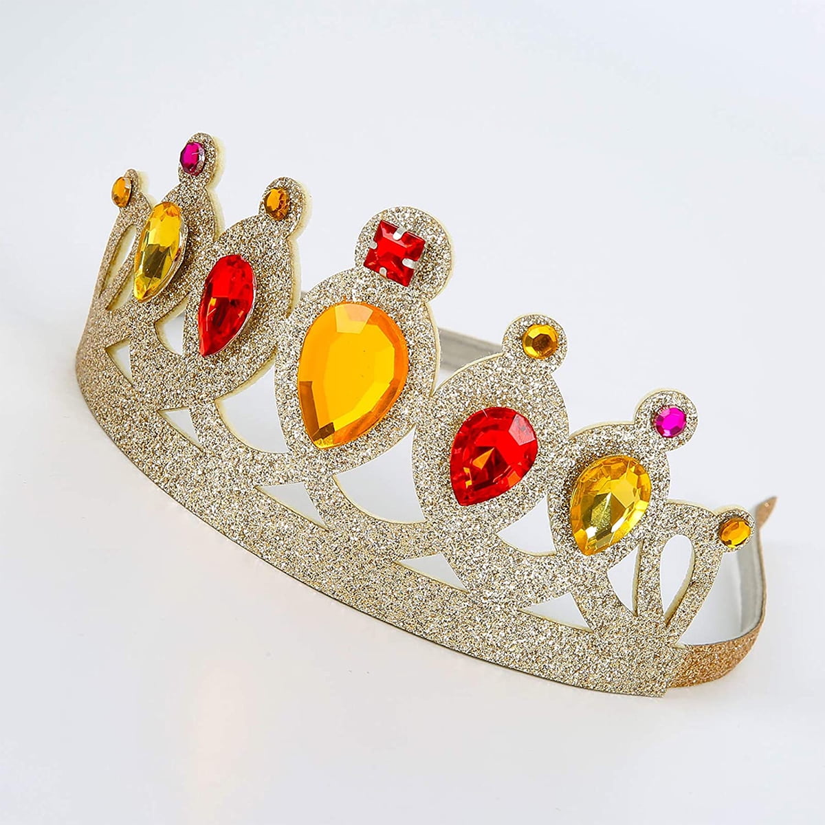 Buy HAWEE Princess Crown Gold Tiara for Girls Accessories Mermaid/Belle ...