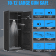 10-12 Gun Safe with LCD Screen and Silent Mode, Unassembled Gun Safe ...