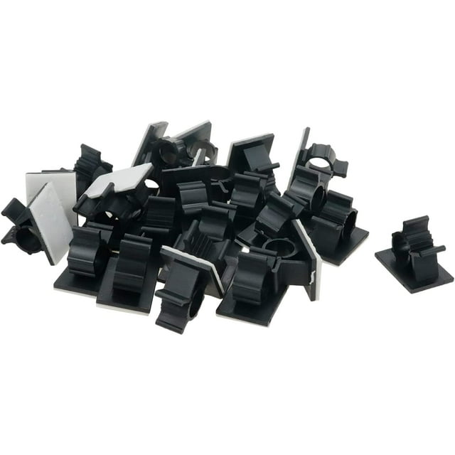 Self Adhesive Cable Clips Black Adjustable Wire Clips -25pcs - Walmart.com