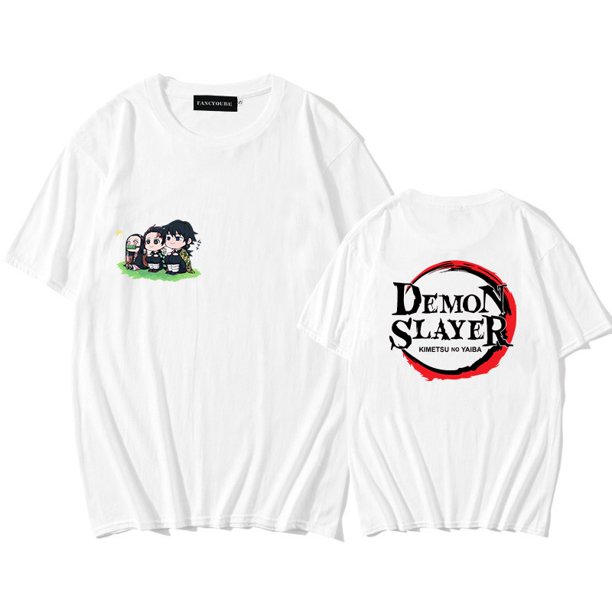 Dejavyou Women Demon Slayer Back Print T Shirt Tanjirou Nezuko Anime