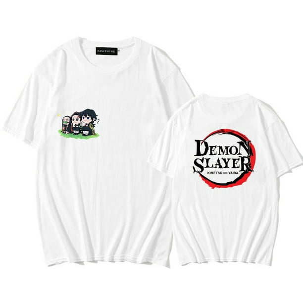 Dejavyou Women Demon Slayer Back Print T Shirt Tanjirou Nezuko Anime