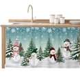 Aurora Christmas Snowman Cabinet Curtain 32"Wx55"L,Dustproof Pantry ...