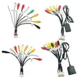 20P Plug Car Stereo Radio RCA Output AUX Wire Harness Connector Wiring ...