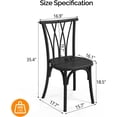 PEXMOR Plastic Dining Chairs Set of 4, Stackable Patio Waterproof ...