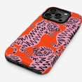 Abstract Tiger Tough Phone Case for iPhone 17 16 15 14 13 12 11, Red ...