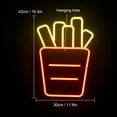 SIGNSHIP French Fries Shaped LED Neon Light Signs USB Power for Bedroom ...