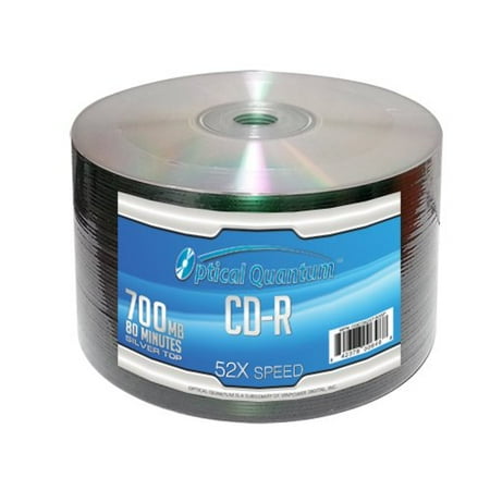 Optical Quantum 52x 700 MB 80 Minute Silver Top Recordable Disc CD-R, 50-Disc Spindle | Walmart ...