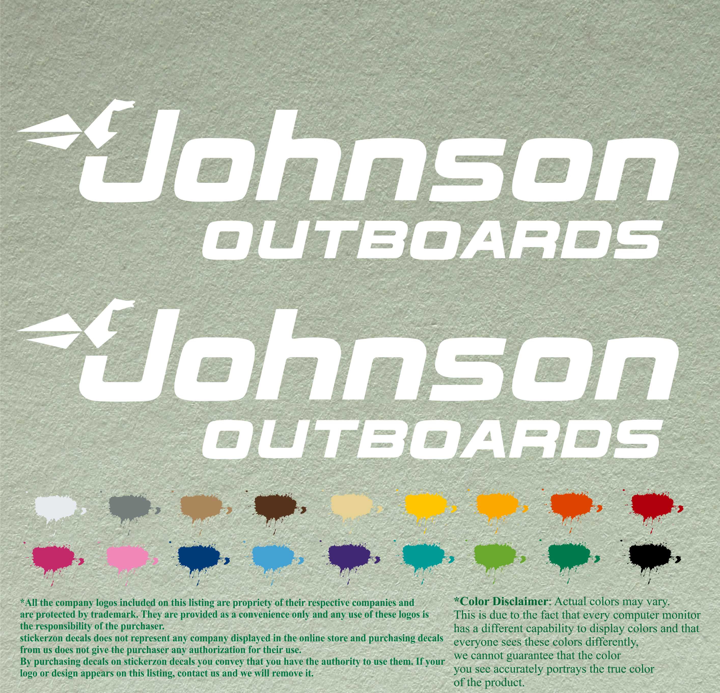 Johnson Boats Compatible Replacement Restoration Decals Vinyl Stickers ...