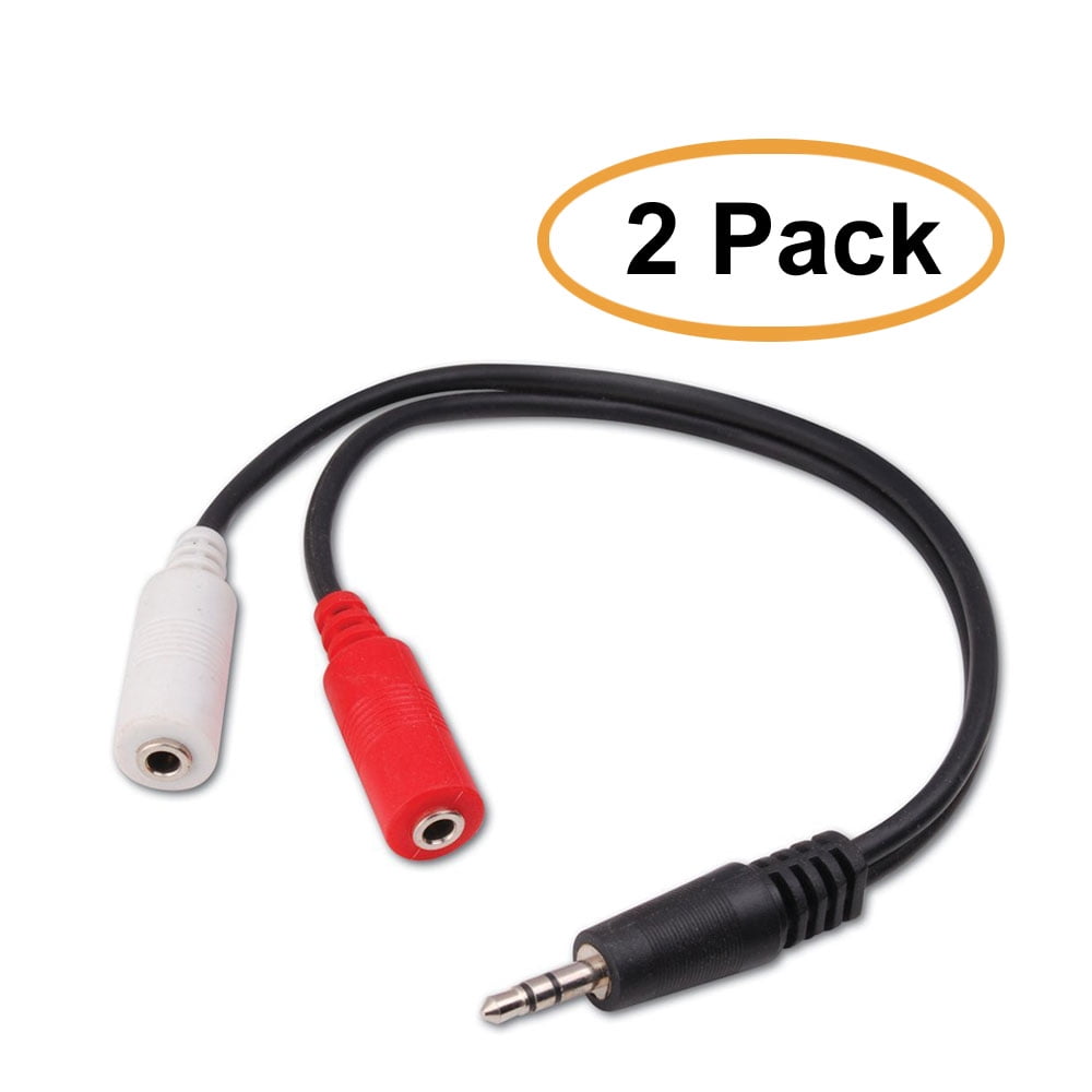 C&E 3.5mm Stereo Y Cable, 3.5mm Stereo Male to Dual 3.5mm Stereo Female ...