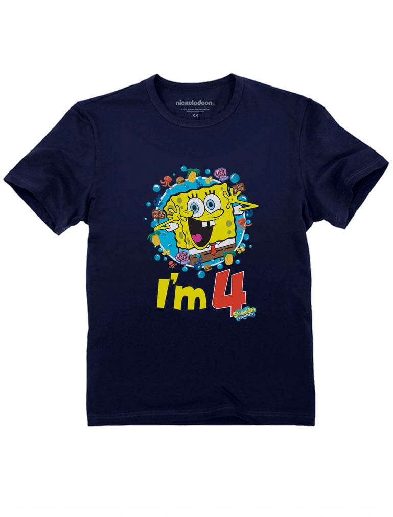 Tstars Boys Unisex 4th Birthday Gift Official SpongeBob I m 4 Shirt tstars-boys-unisex-4th-birthday-gift-official-spongebob-i-m-4-shirt