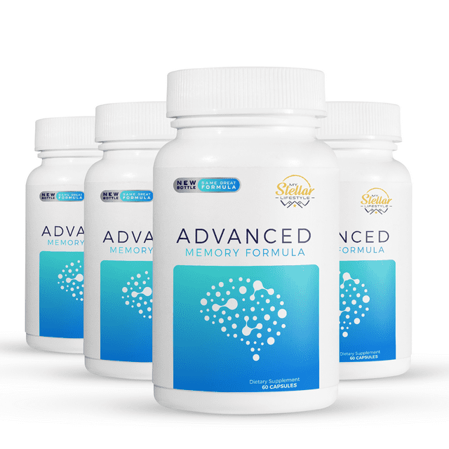 4 Pack Advanced Memory Formula, helps memory attention & focus-60 ...