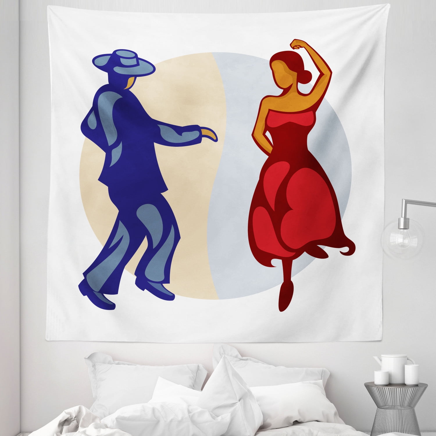 Spanish Tapestry, Funky Dancers Couple Latin Flamenco Gypsy Dancers ...