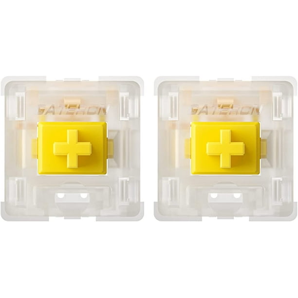 Gateron Milky Yellow Pro Switches, Pre-lubed Linear 5 pin for All MX ...