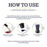 Repour Wine Saver and Stopper - Removes Oxygen, Preserving and Keeping ...