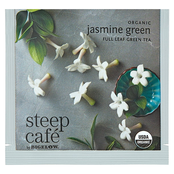 Steep Cafe By Bigelow Organic Jasmine Green Tea Pyramid Sachets - 50 ...