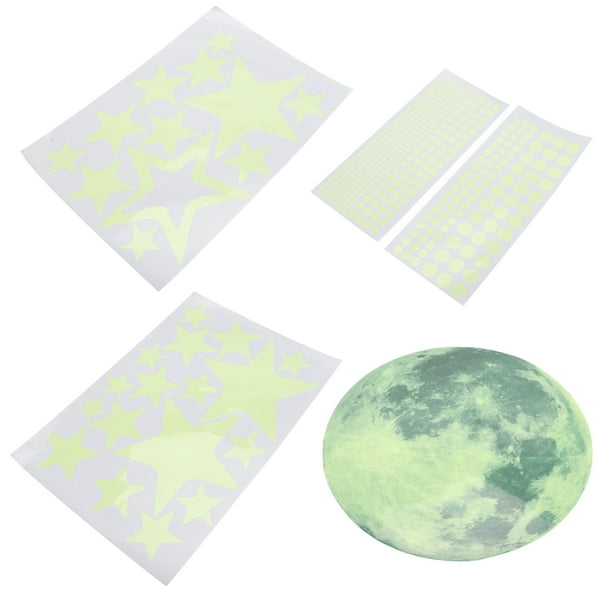 Luminous Moon Star Sticker, Atmospheric Easy Cleaning PVC Glow In The ...
