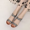 AJGRHE Women's Sandals Summer Bohemian Beach Woven Comfortable Sandals ...