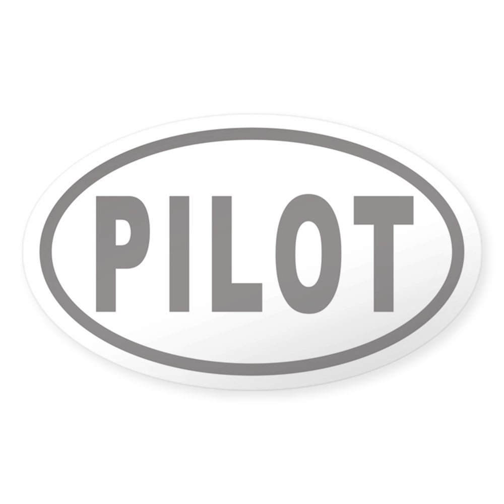 CafePress - PILOT Euro Oval Sticker - Sticker (Oval) - Walmart.com