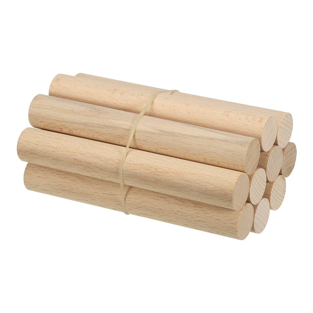 Unique Bargains 3/4 x 6 Inch Dowel Rods Wood Sticks Unfinished Wooden ...