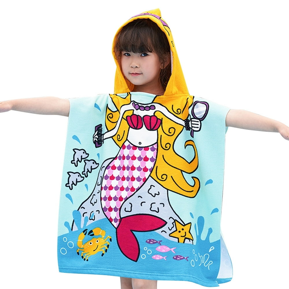 Click here for Choks Chok Little Mermaid Hooded Towel For 2-6 Yea... prices
