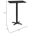 Black Laminate Rectangular Bar Table With Cross Leg Base - Walmart.com