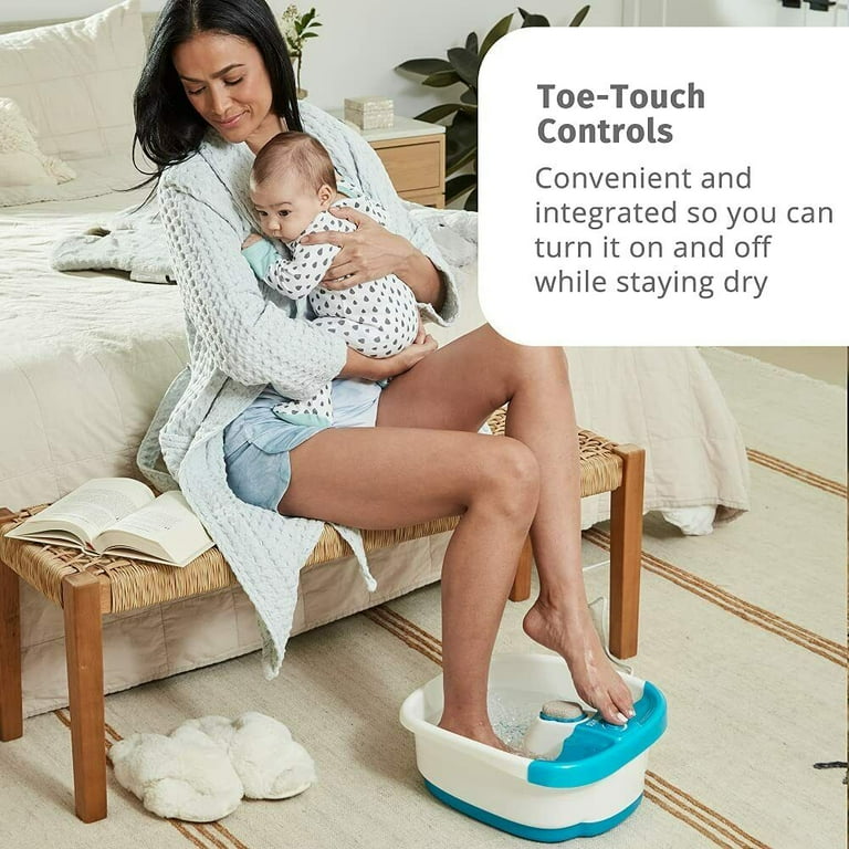 X Large Feet Foot Spa Bath Massager Heat Soaker Massage Bubble Roller Deep Soak