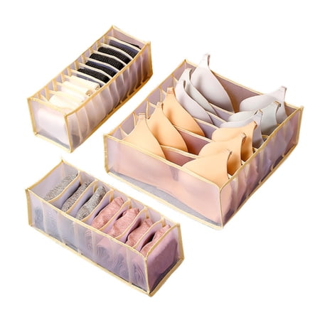 Foldable Underwear Storing Box Home Use Storage Drawer Divider Mesh ...