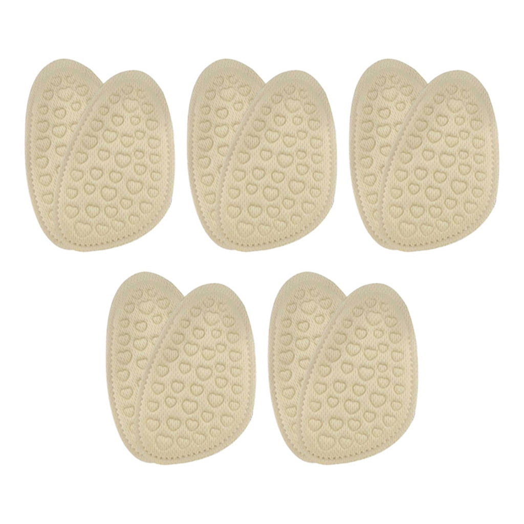 5 Pairs Sandals High Heel Foot Pads Reusable Soft Ball of Foot Cushions ...