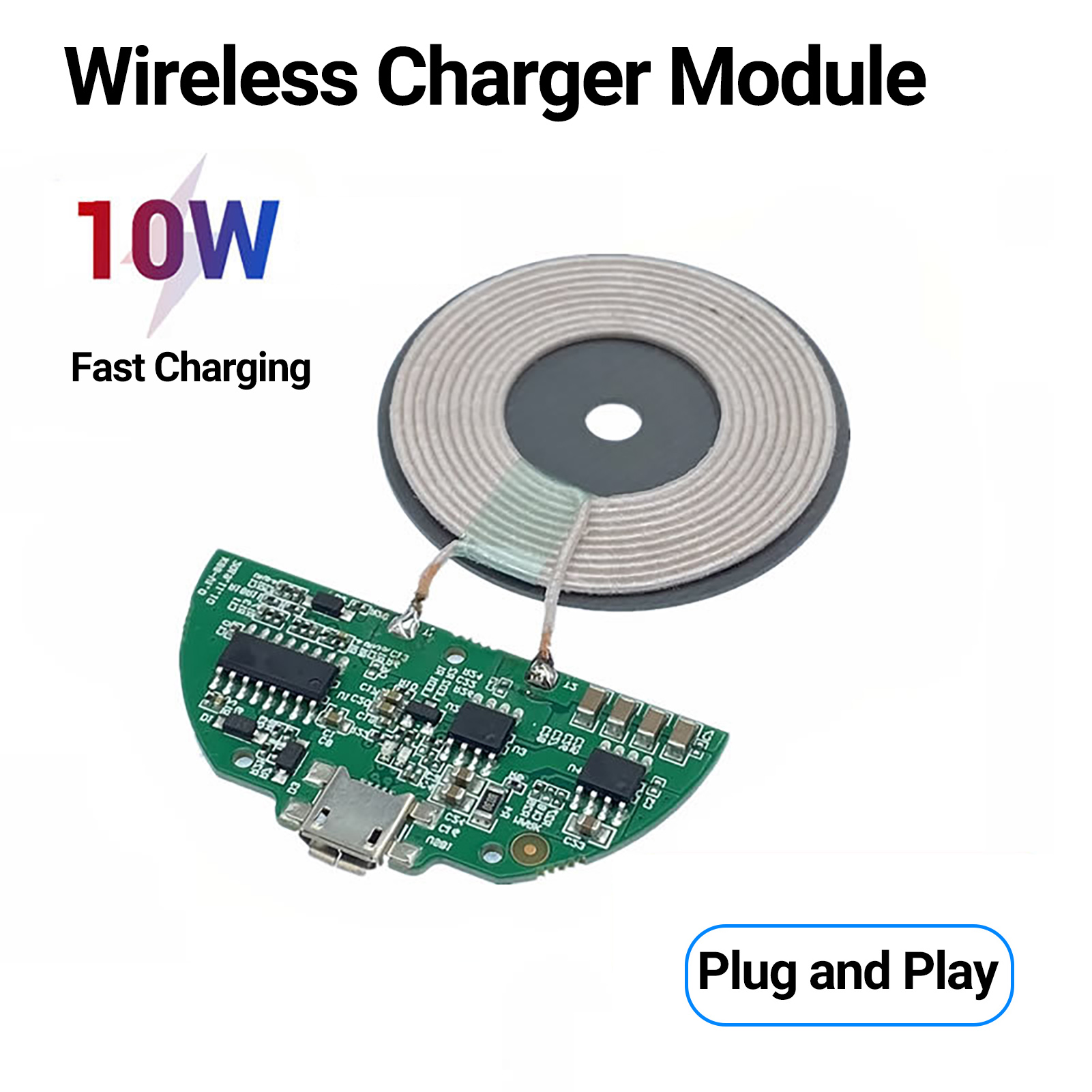 Waroomhouse Wireless Charger Module Low Temperature Fast Charging Micro ...