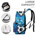 Half Print Backpack 11.8×16.5×5.9in Large Capacity Zipper Design Side ...