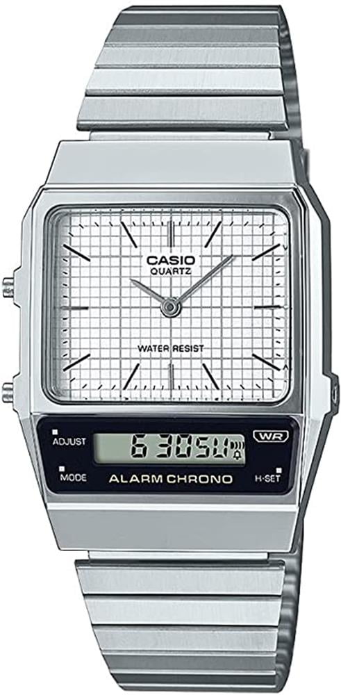 Casio Men's Vintage Analog-Digital Quartz Stainless Steel Watch AQ800E ...