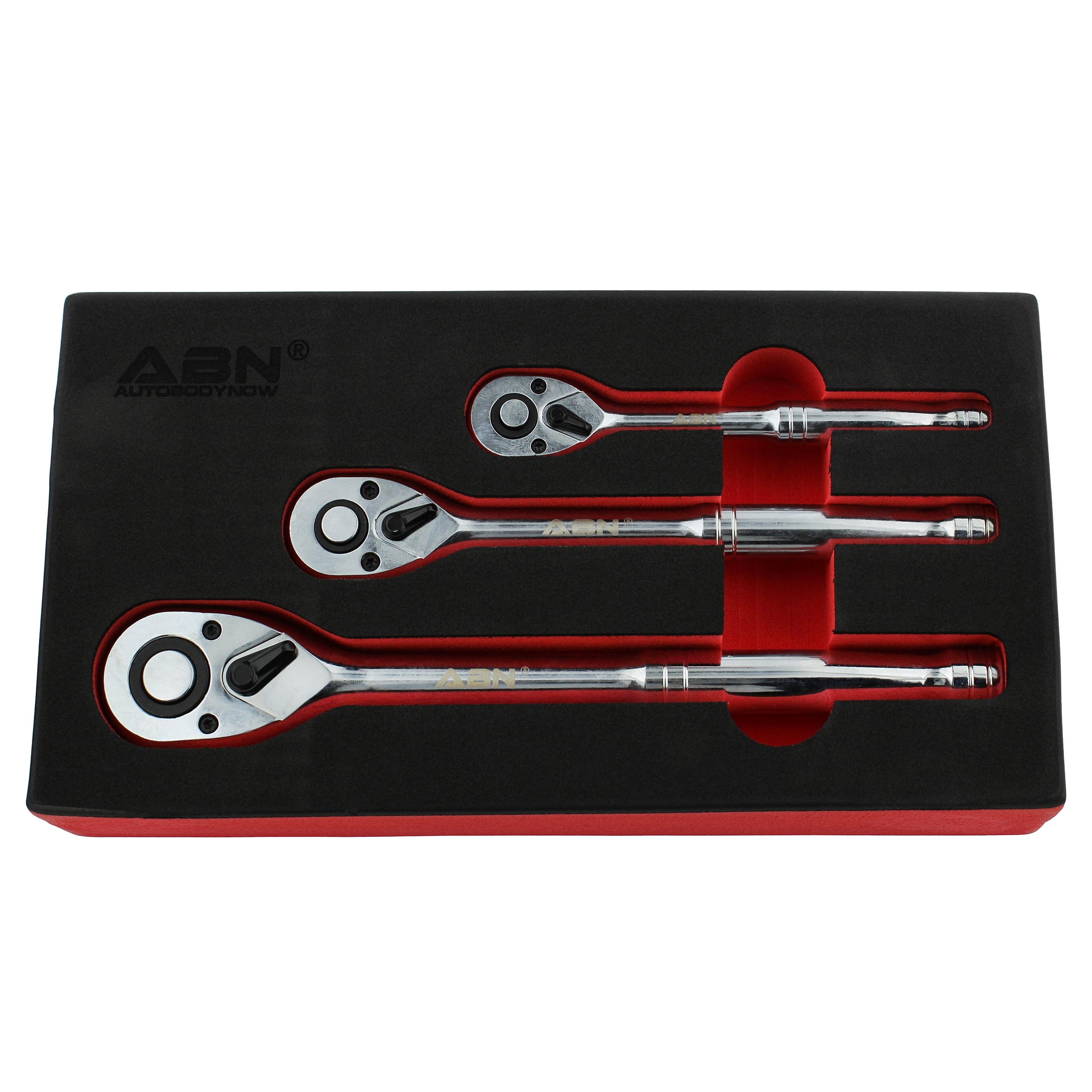 ABN 3 Piece Ratchet Wrench Tools - Thumb Wheel Ratchet Set 3/8 1/4 1 ...