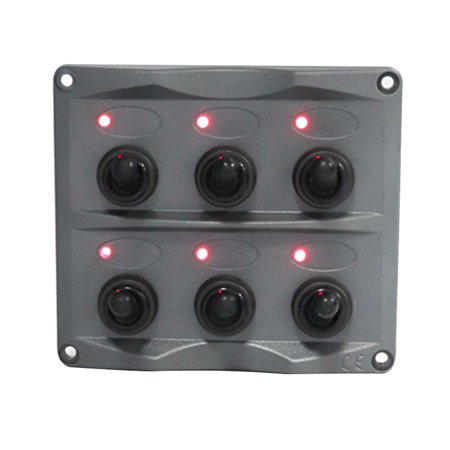 Baohd 6 Channel Toggle Switch On/Off Toggle switch panel Panel LED ...