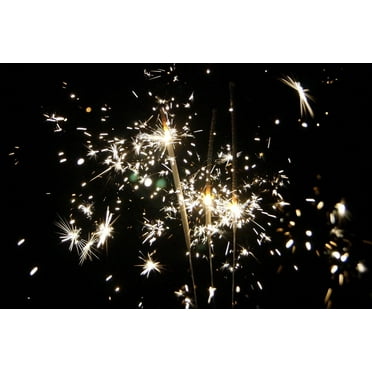 384pc #10 Colored Sparklers, Red - Green - Gold 4 Packages with 12 ...