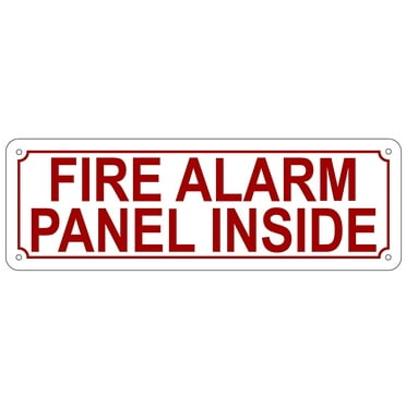 FIRE ALARM CONTROL PANEL INSIDE SIGN - Reflective !!! ( ALUMINUM 7X10 ...