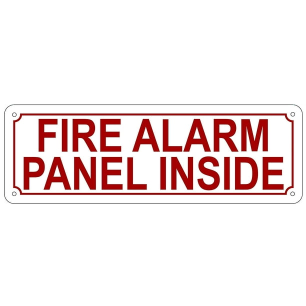 FIRE ALARM PANEL INSIDE SIGN (Reflective, Aluminium 4X12) - Walmart.com