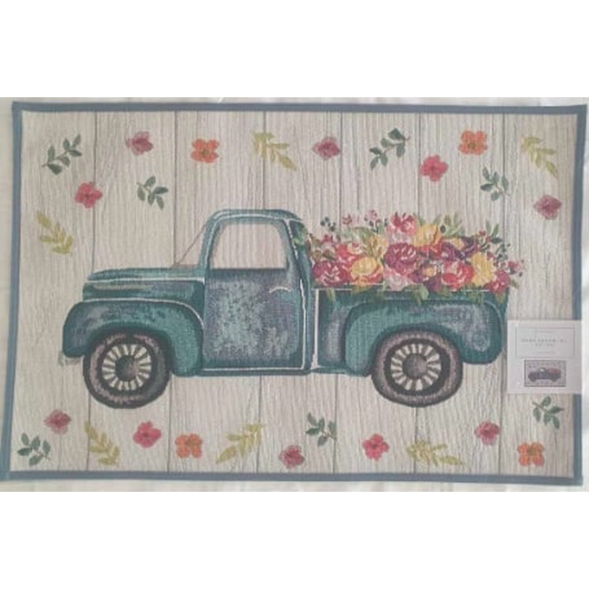 Click here for Home Decor Inc. Vintage Floral Truck Tapestry Kitc... prices