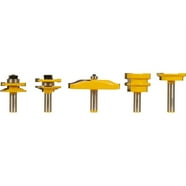 Yonico 22.5 Degree Lock Miter Glue Joint Router Bit Set - 1/2" Shank ...