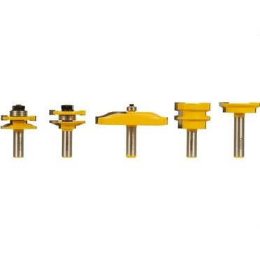Yonico 5 Bit Casing & Base Molding Router Bit Set - 1/2" Shank - 16501 ...