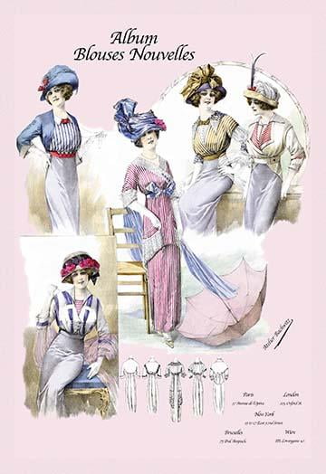 Album Blouses Nouvelles: Daytime Fashions- Fine Art Canvas Print (20" x ...